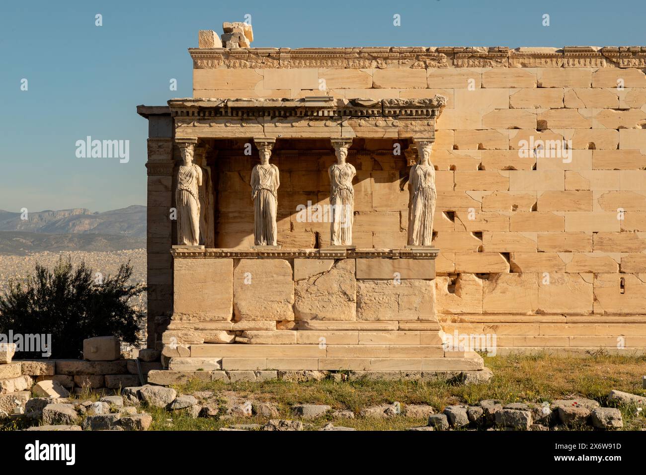 "Porch of the Maidens" (Caryatids), Erechtheion temple on the north ...