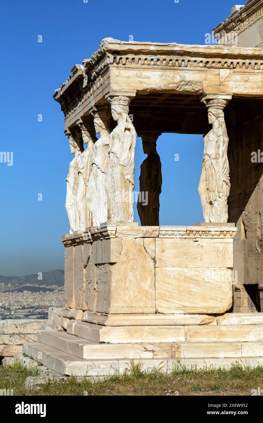 "Porch of the Maidens" (Caryatids), Erechtheion temple on the north ...