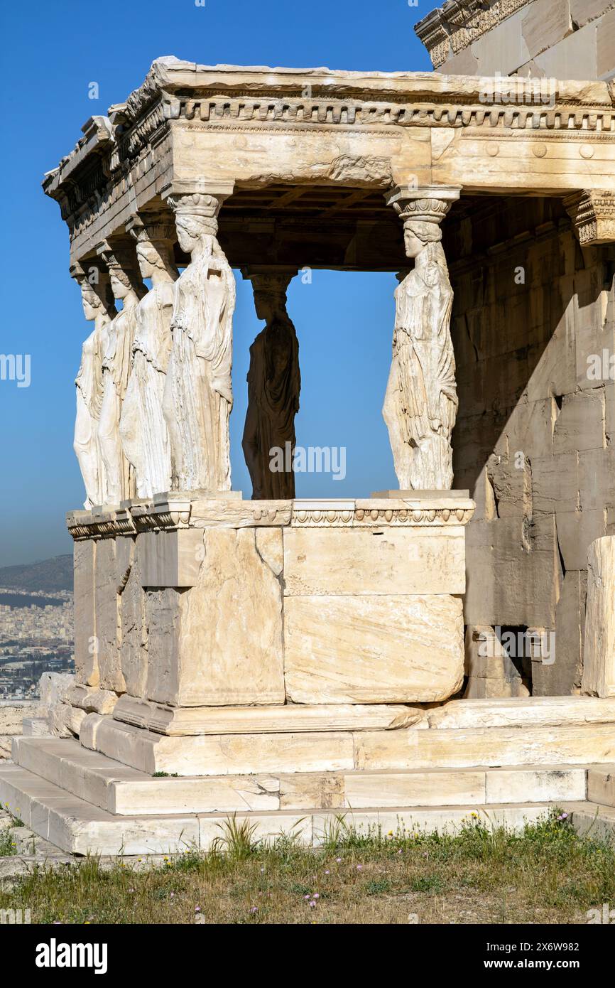"Porch of the Maidens" (Caryatids), Erechtheion temple on the north ...