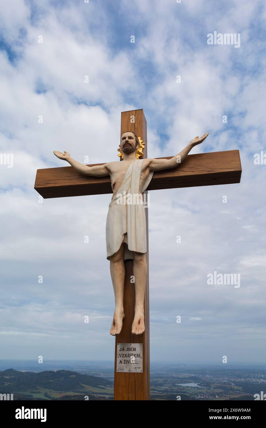 Ondrejnik, Czech Republic, Czechia - October 1, 2023: Statue of living ...