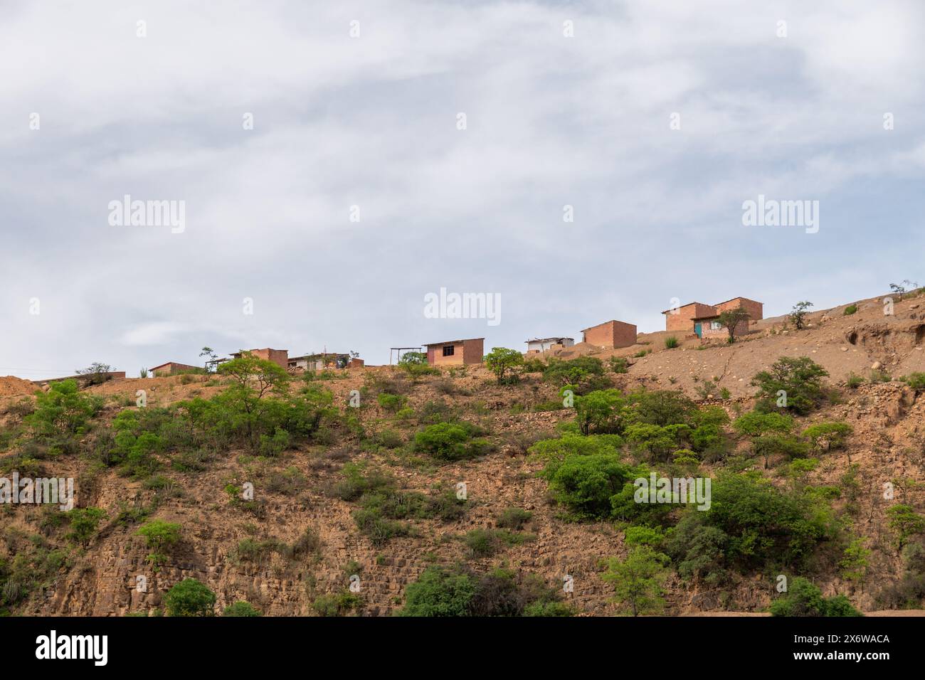 houses built on a hill, hillside settlements, urban development in ...
