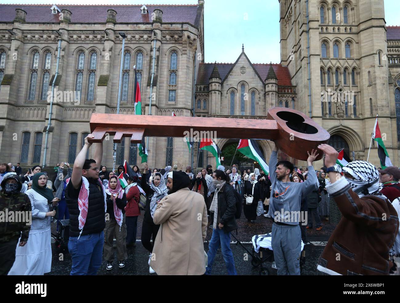 Manchester, Greater Manchester, UK. 15th May, 2024. Protesters arrive ...