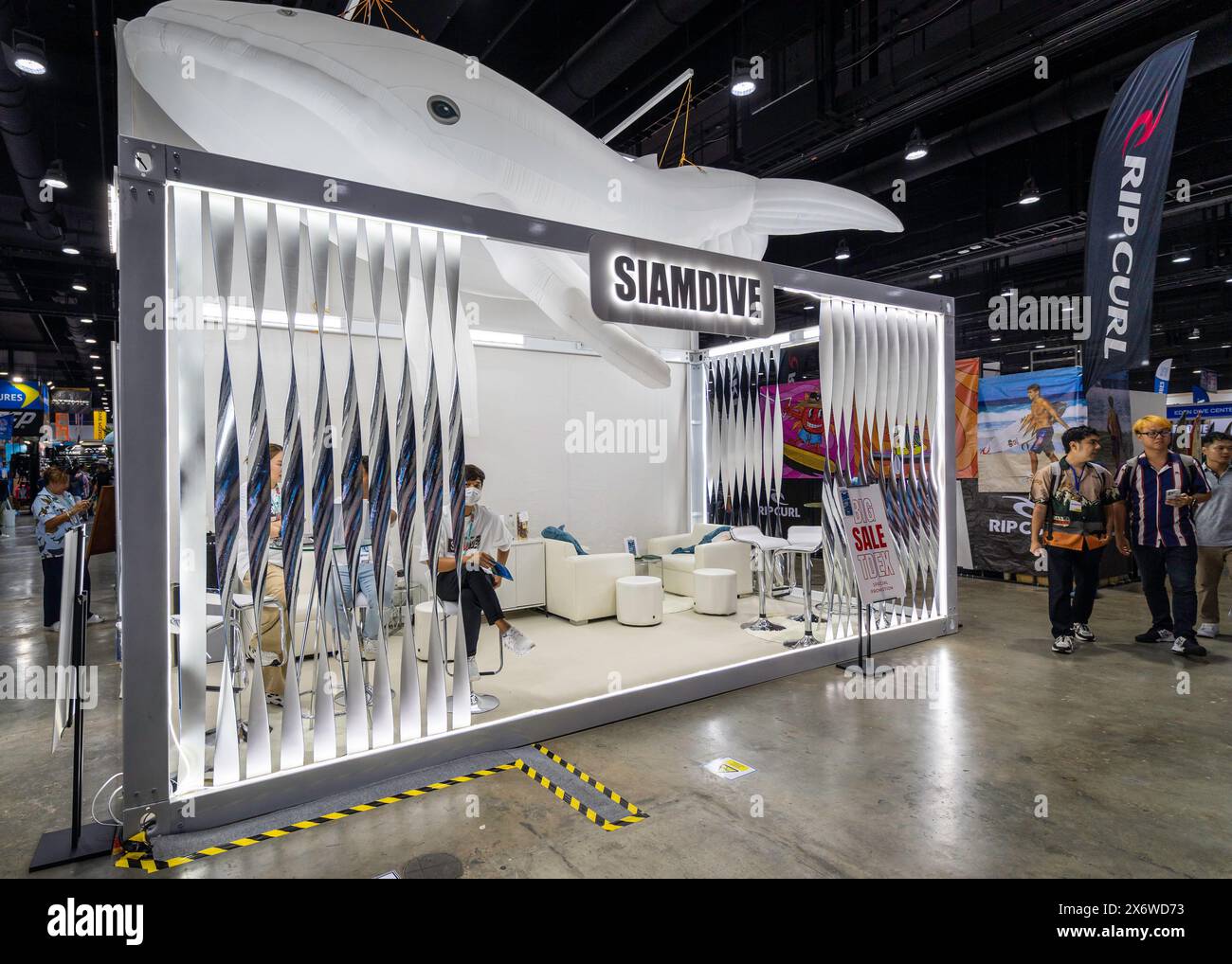 The booth of Siam Dive, at the Queen Sirikit National Convention Center ...