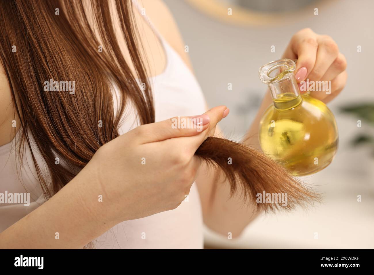 Applying olive oil on hi-res stock photography and images - Alamy