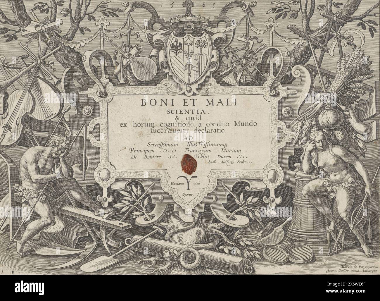 Ornamental frame with Adam and Eve, History of Cain's family, About ...