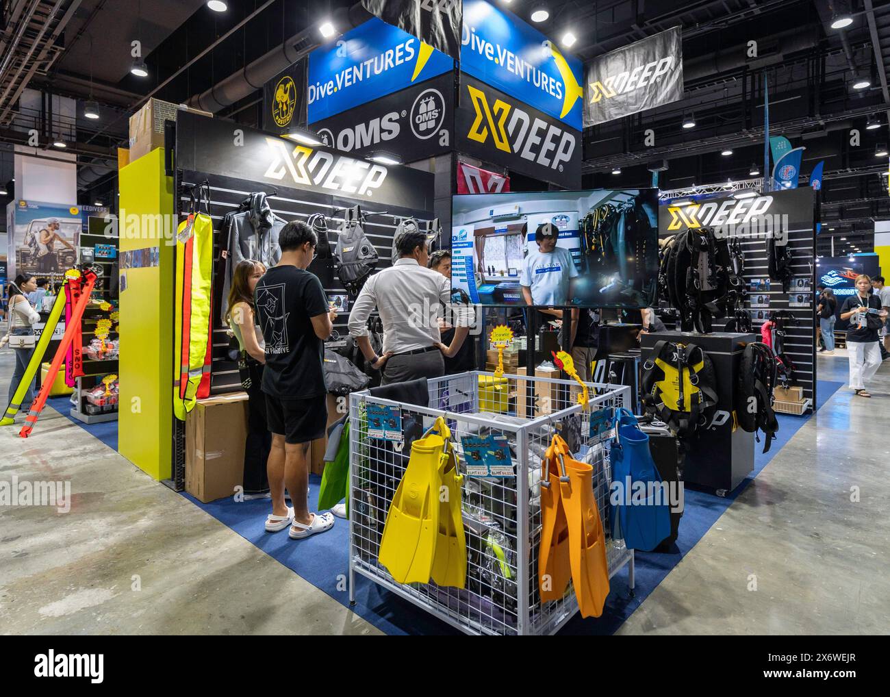 Bangkok, Thailand. 16th May, 2024. The booth of XDeep, for dive gears ...
