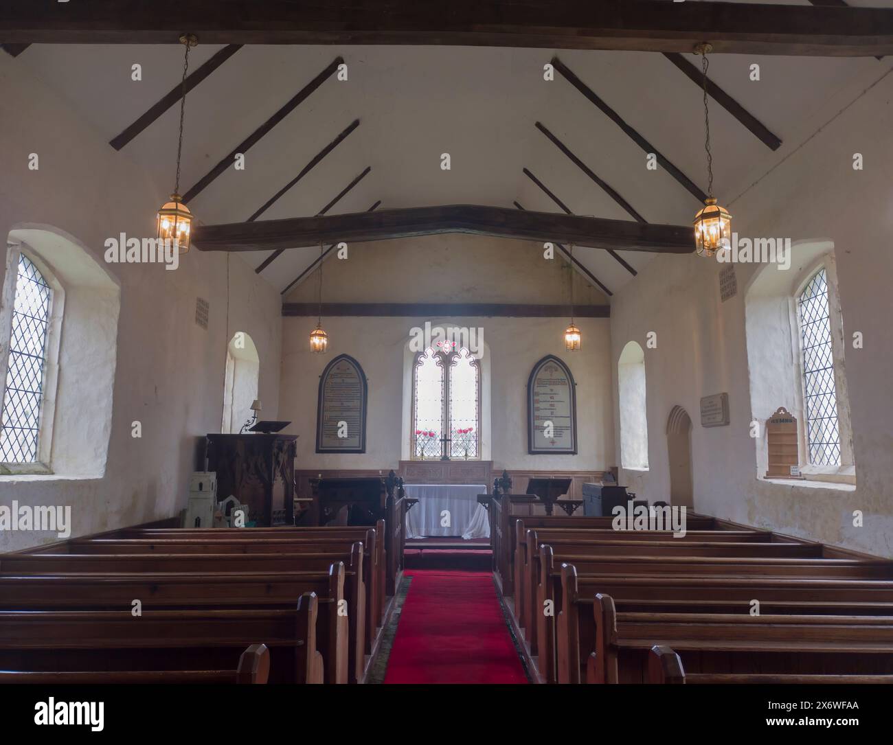 The interior of St Andrews Church in Covehithe, Suffolk, UK Stock Photo ...