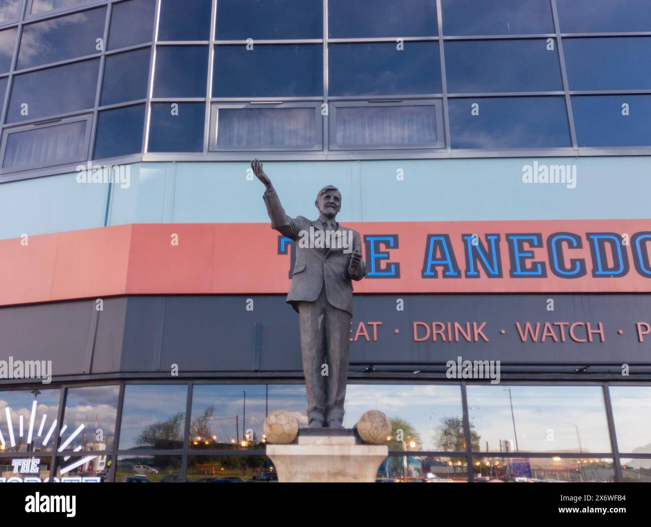 The statue of former manager Jimmy Hill outside the CBS Arena in ...