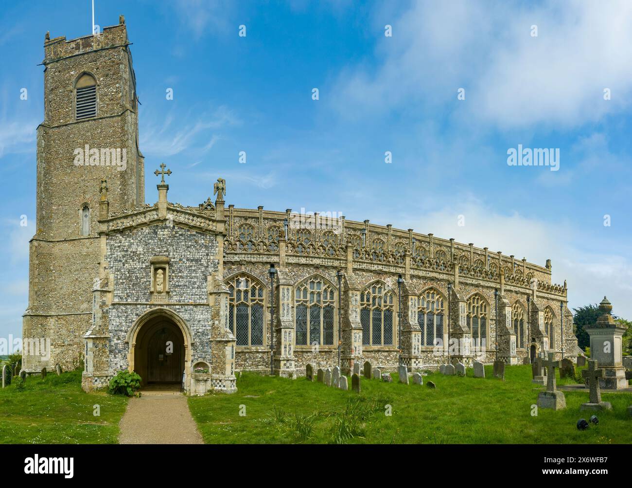 The Holy Trinity Church in the village of Blythburgh in Suffolk, UK ...