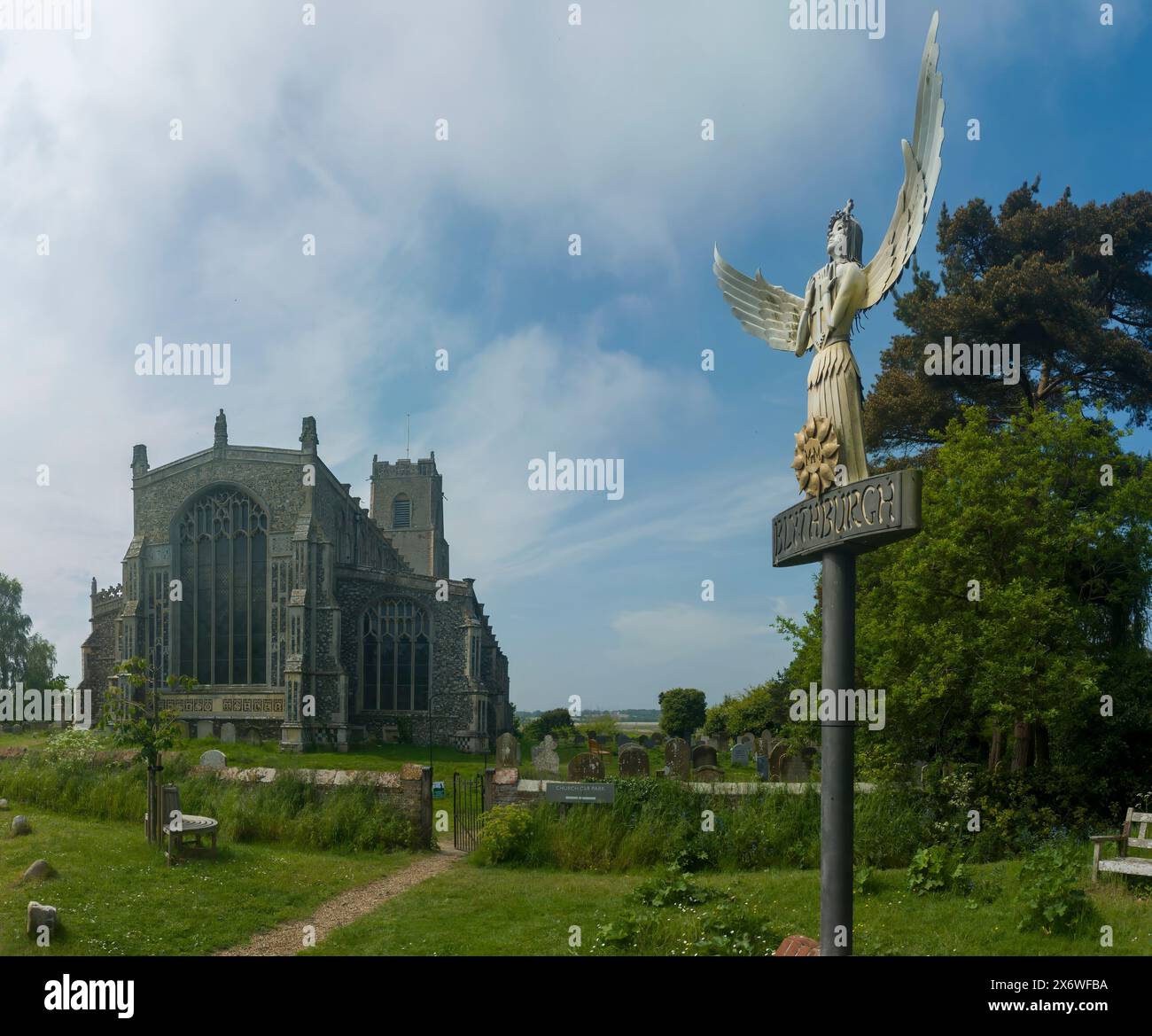 The Holy Trinity Church in the village of Blythburgh in Suffolk, UK ...
