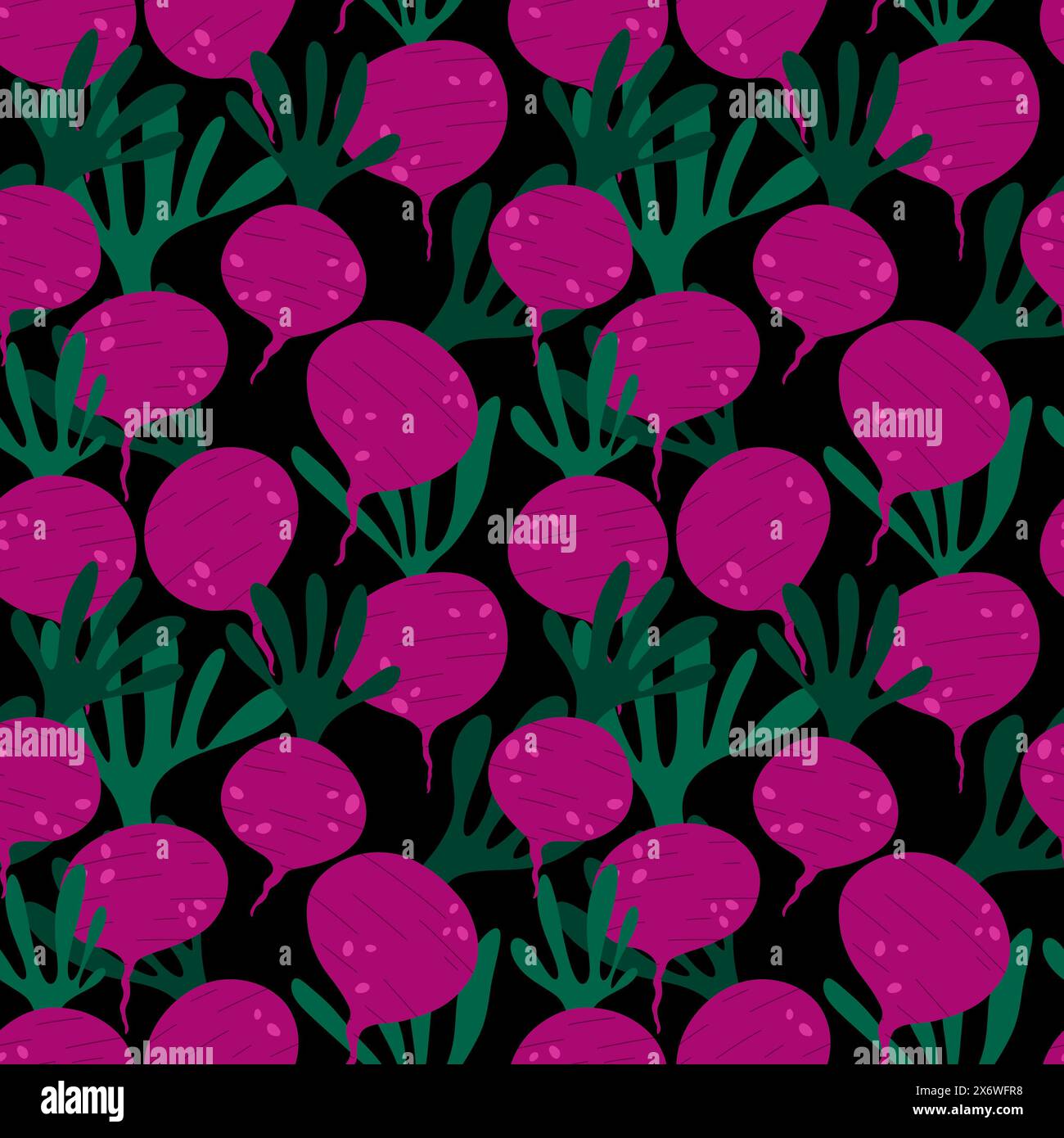 Cartoon summer vegetable print seamless radish pattern for fabrics and ...