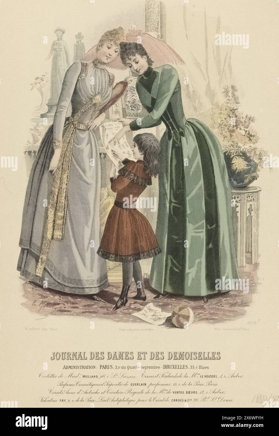 Journal des Dames et des Demoiselles, 1888-1889, No. 2502: Toilettes de ...