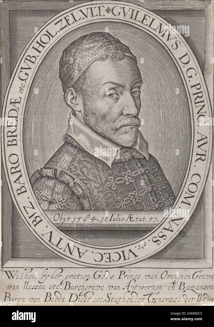 Portrait of William I, Prince of Orange, at the age of 51, Portrait of ...