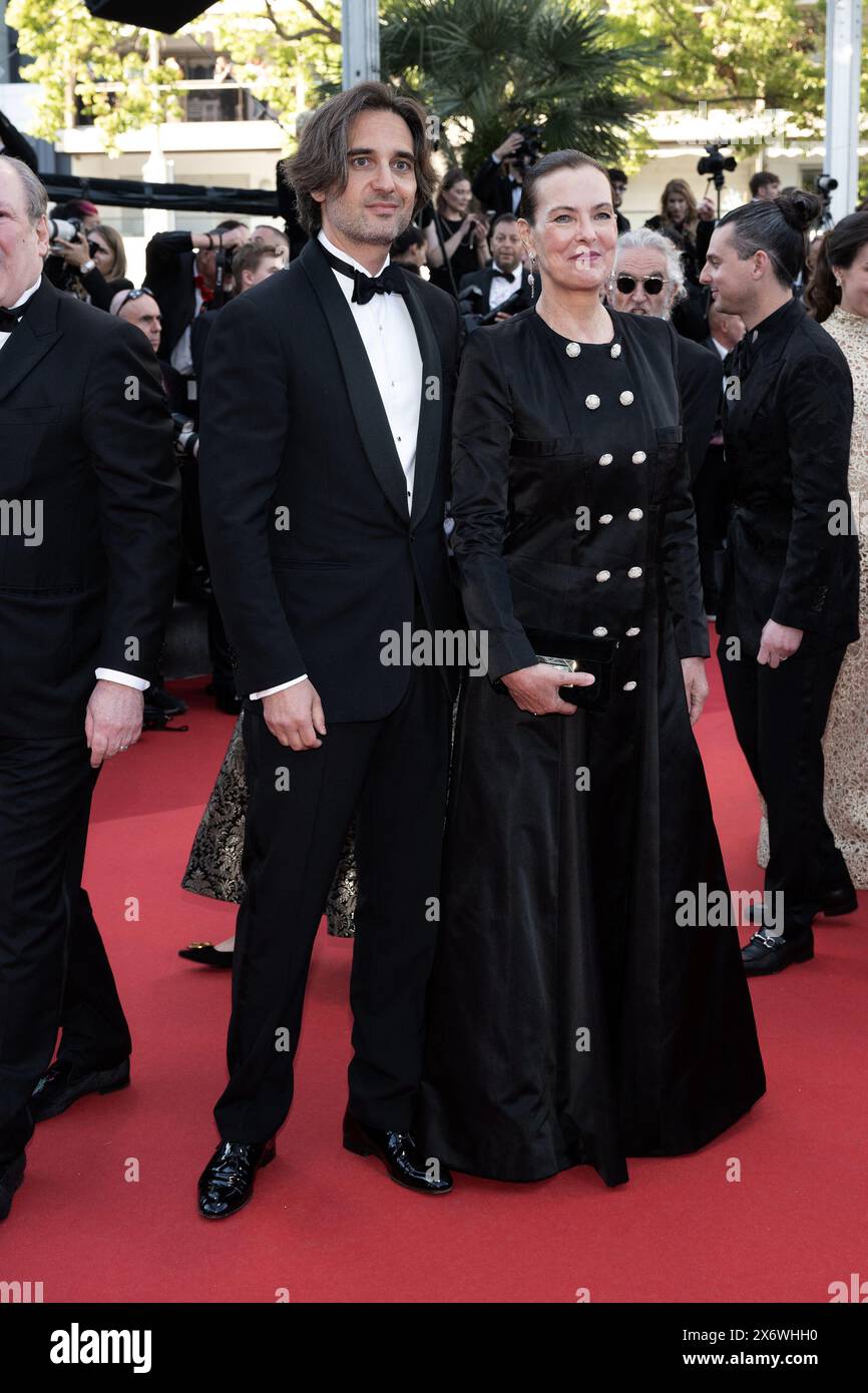 Cannes, France. 16th May, 2024. Carole Bouquet and Dimitri Rassam ...