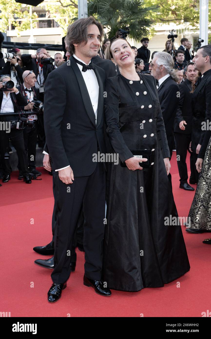 Cannes, France. 16th May, 2024. Carole Bouquet and Dimitri Rassam ...