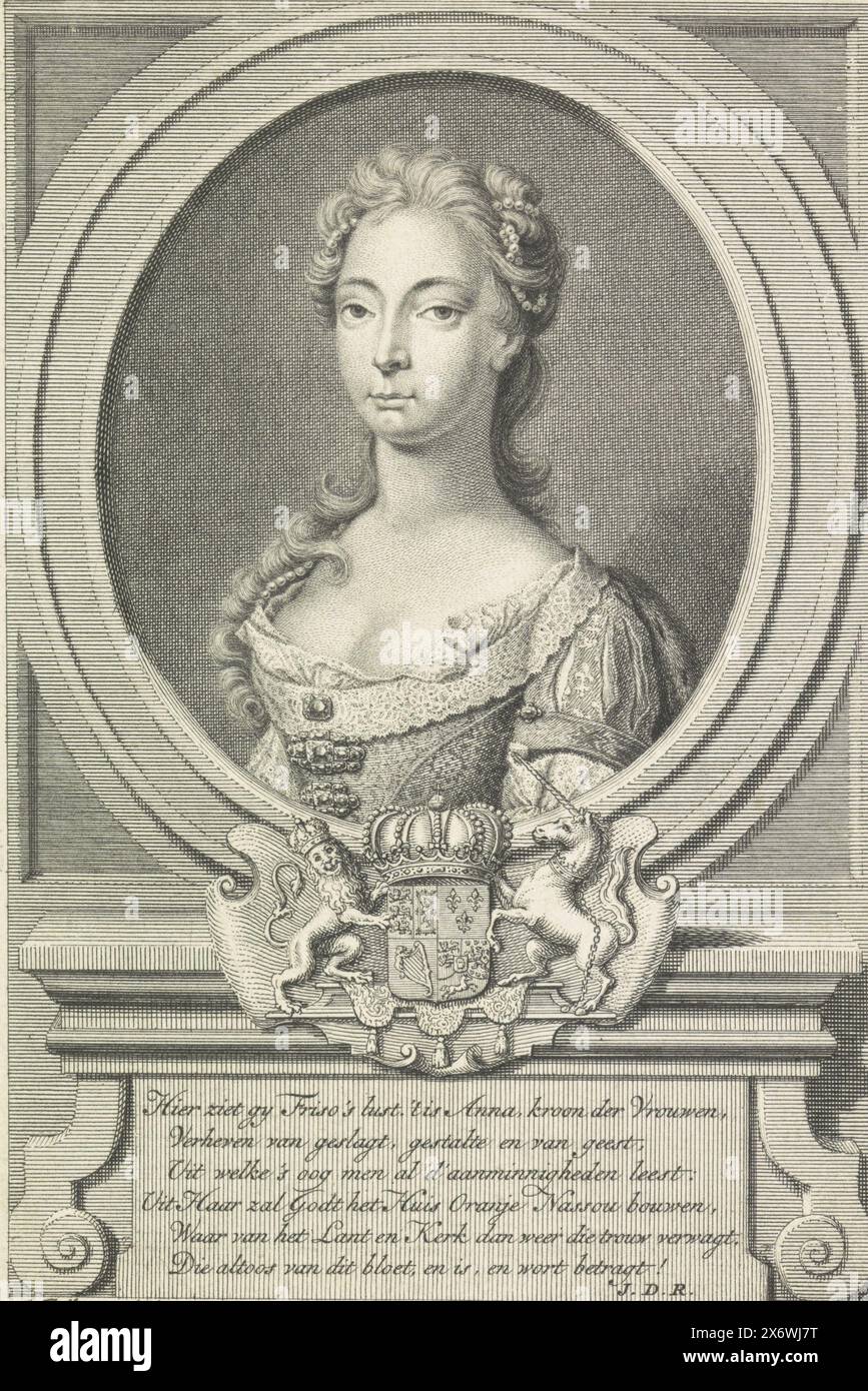 Portrait of Anna of Hanover, Portrait of Anna in an oval. In the middle ...