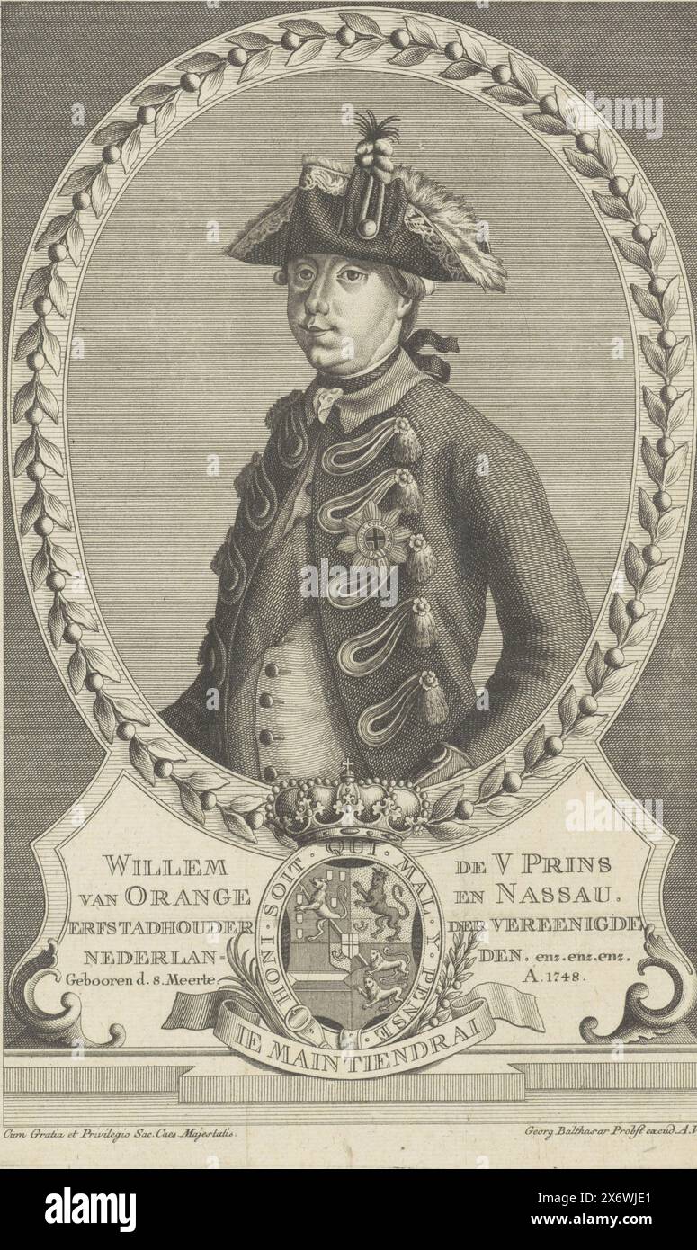 Portrait of Willem V, Prince of Orange-Nassau, Portrait of Willem V ...