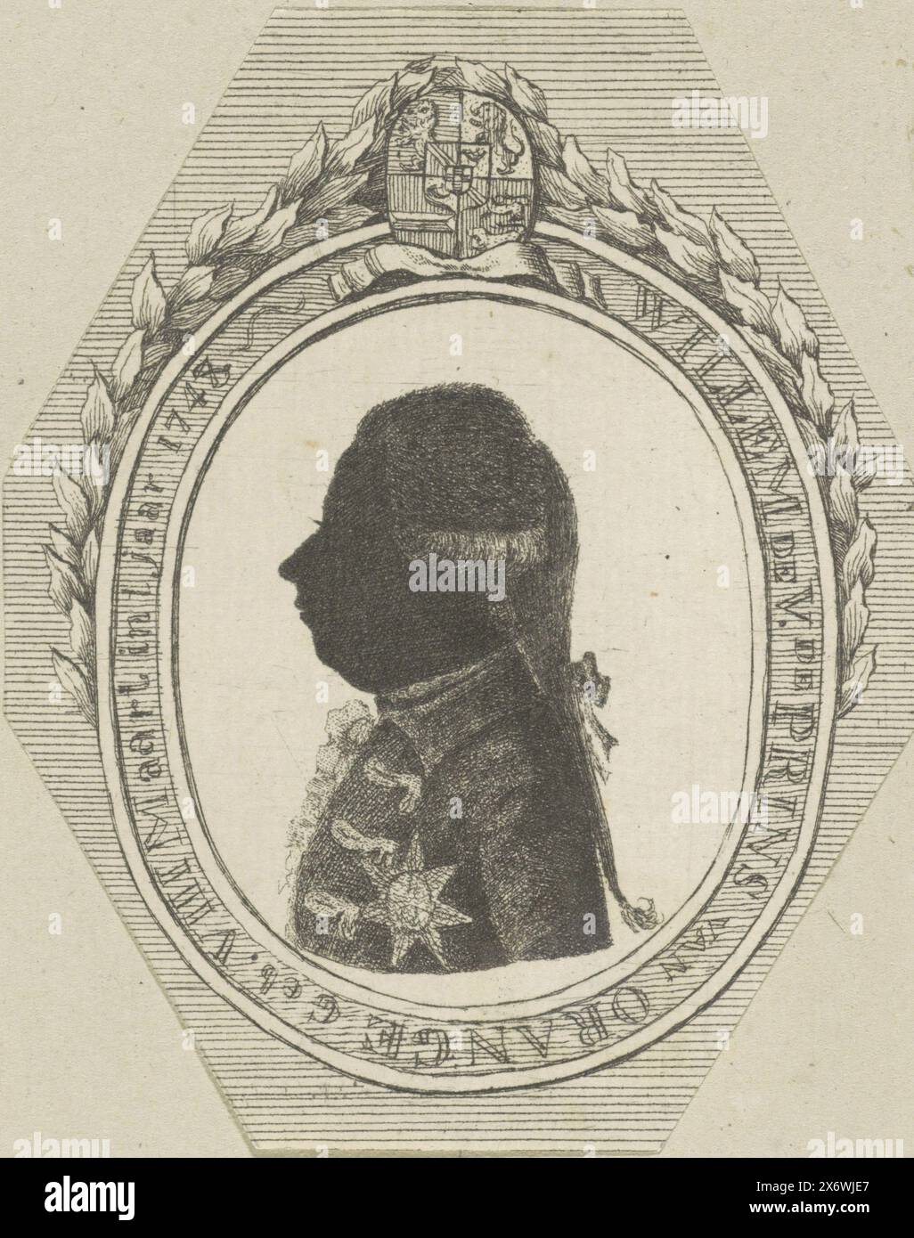 Silhouette portrait of Willem V, Prince of Orange-Nassau, Silhouette ...