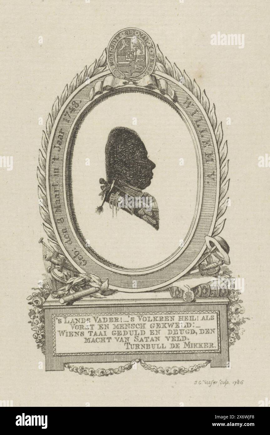 Silhouette portrait of Willem V, Prince of Orange-Nassau, Silhouette ...