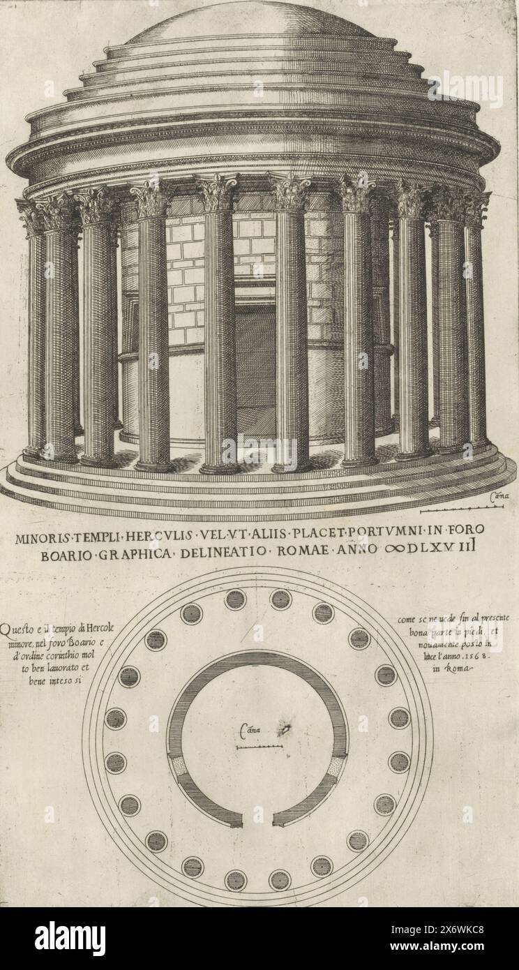 Hercules temple on the Forum Boarium, Speculum Romanae Magnificentiae ...
