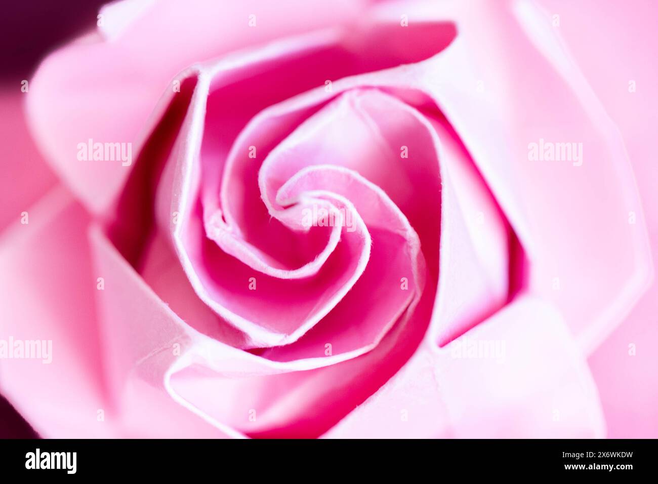 Pink Origami Rose Stock Photo - Alamy