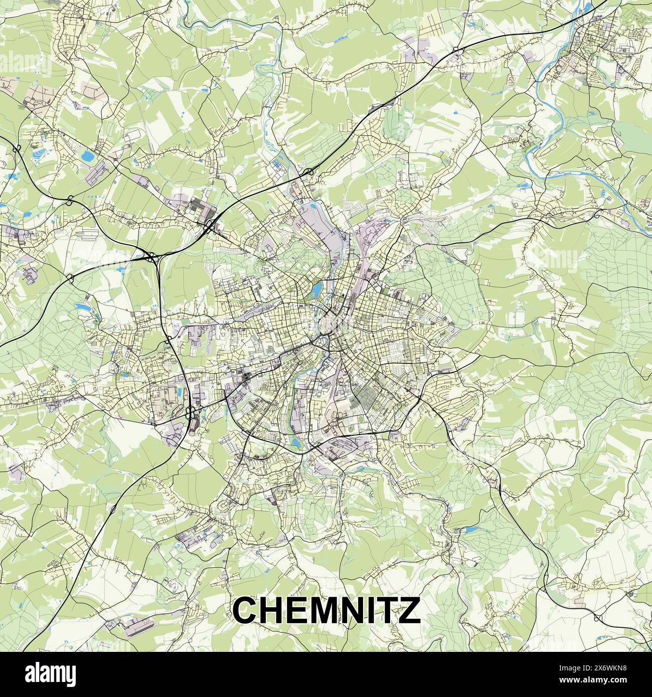 Map of chemnitz hi-res stock photography and images - Alamy