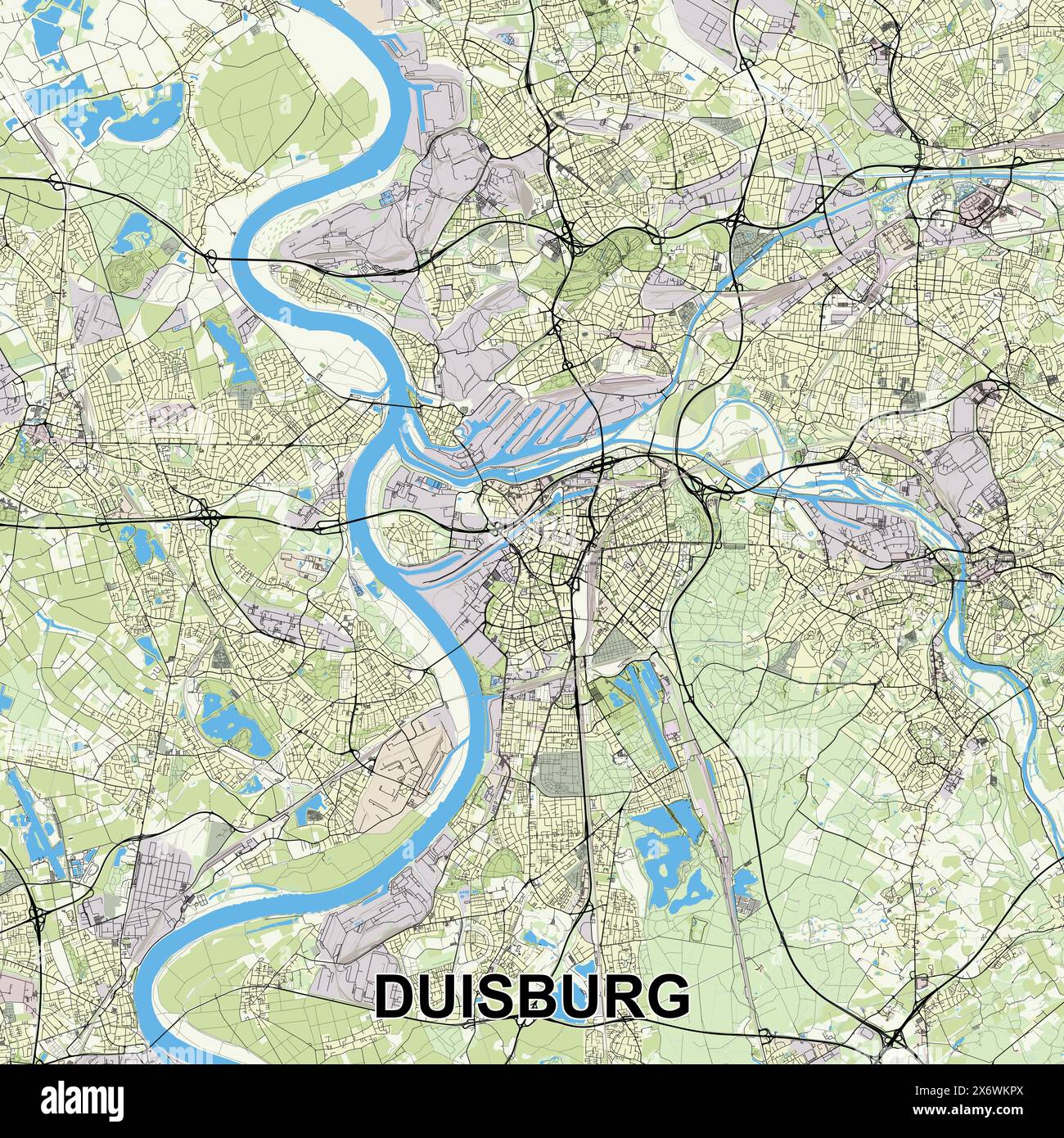 Map of duisburg hi-res stock photography and images - Alamy