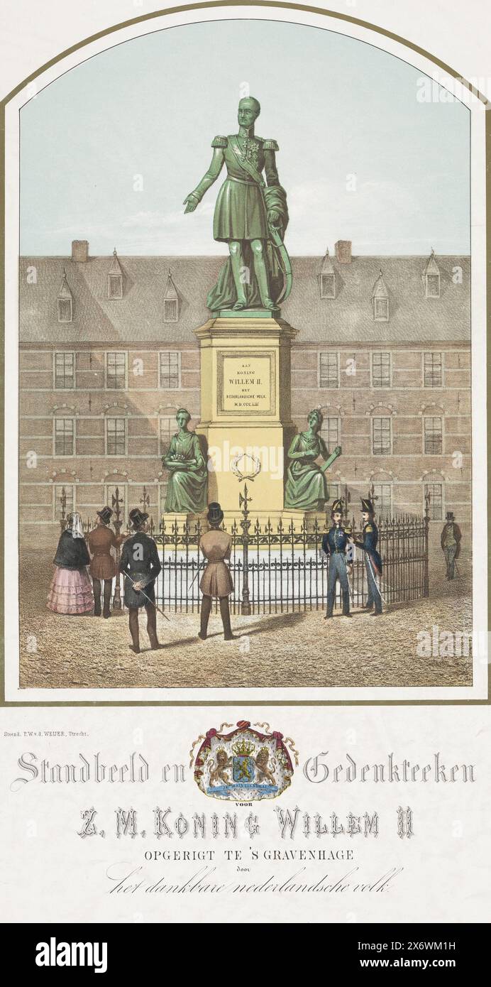 Statue of William II, King of the Netherlands, at the Buitenhof in The ...