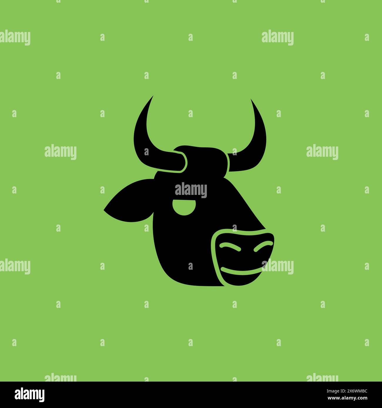 Vintage Cow Head. Iconic Style. Vector Stock Vector Image & Art - Alamy