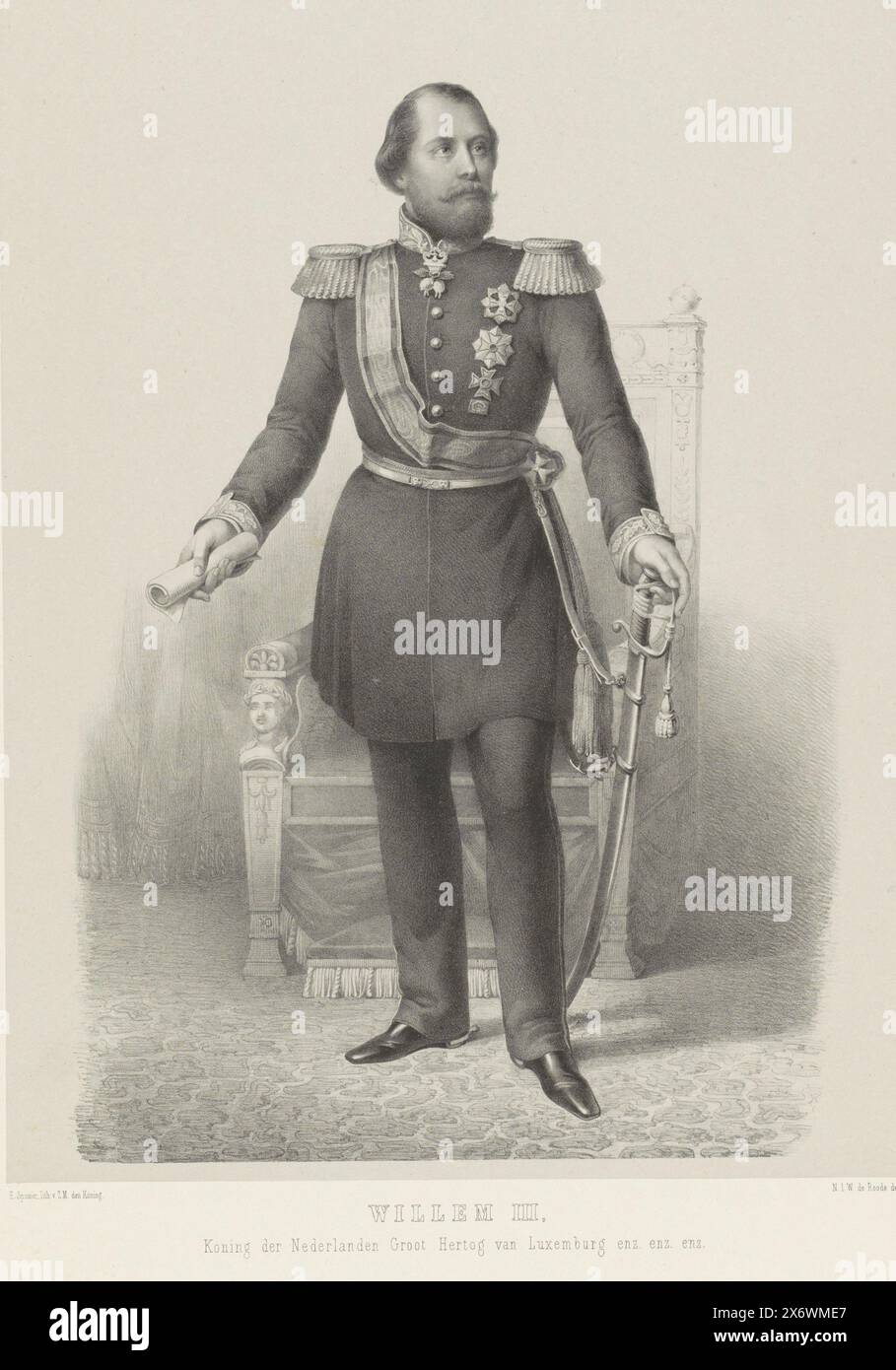 Portrait of William III, King of the Netherlands, Portrait of William ...