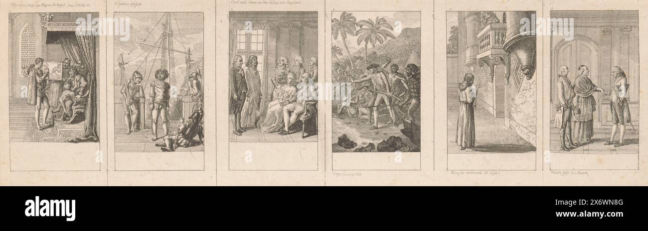 Six scenes from older, middle and newer history, Designs for the ...