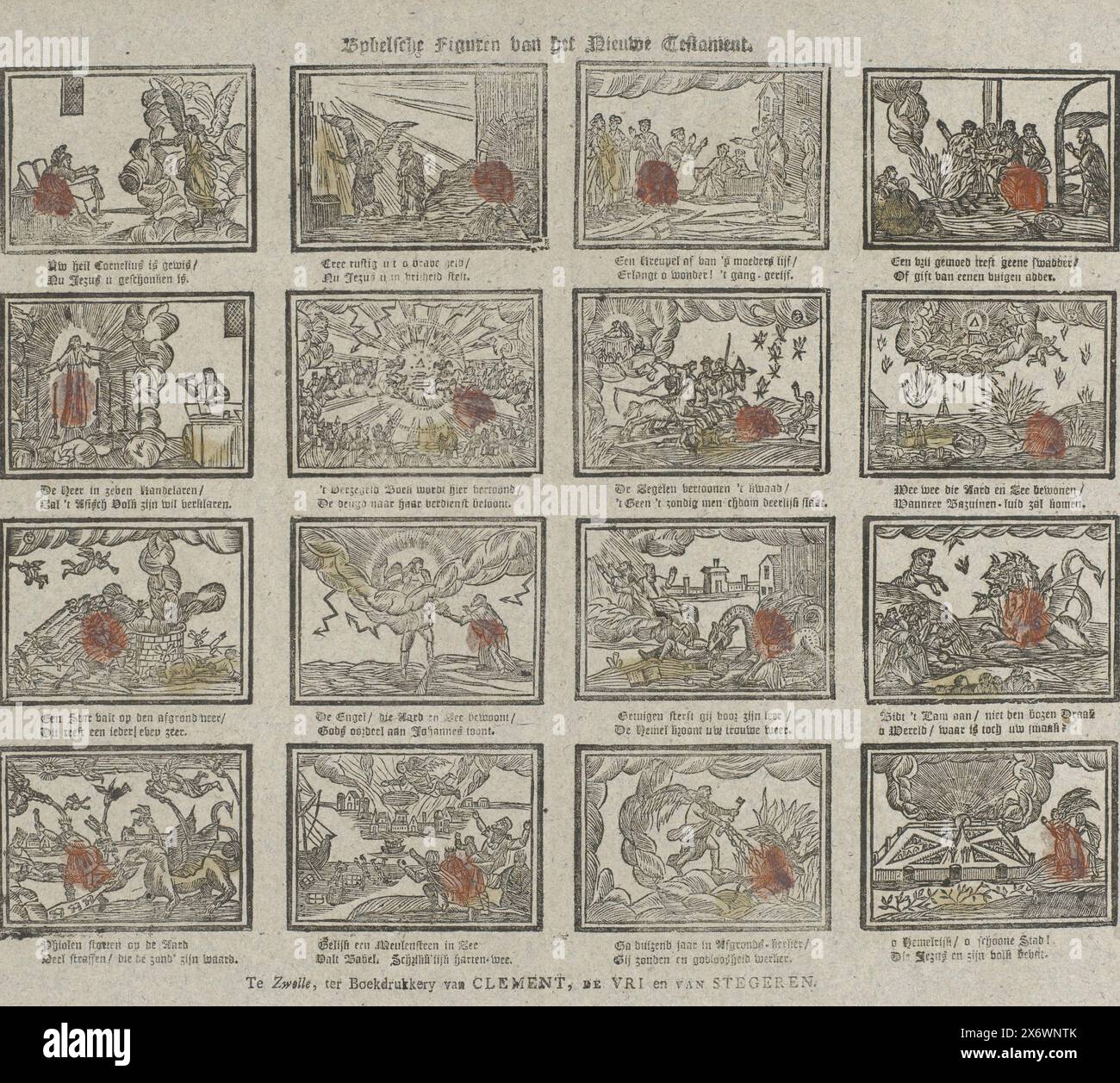 Biblical figures of the New Testament (title on object), Sheet with 16 ...