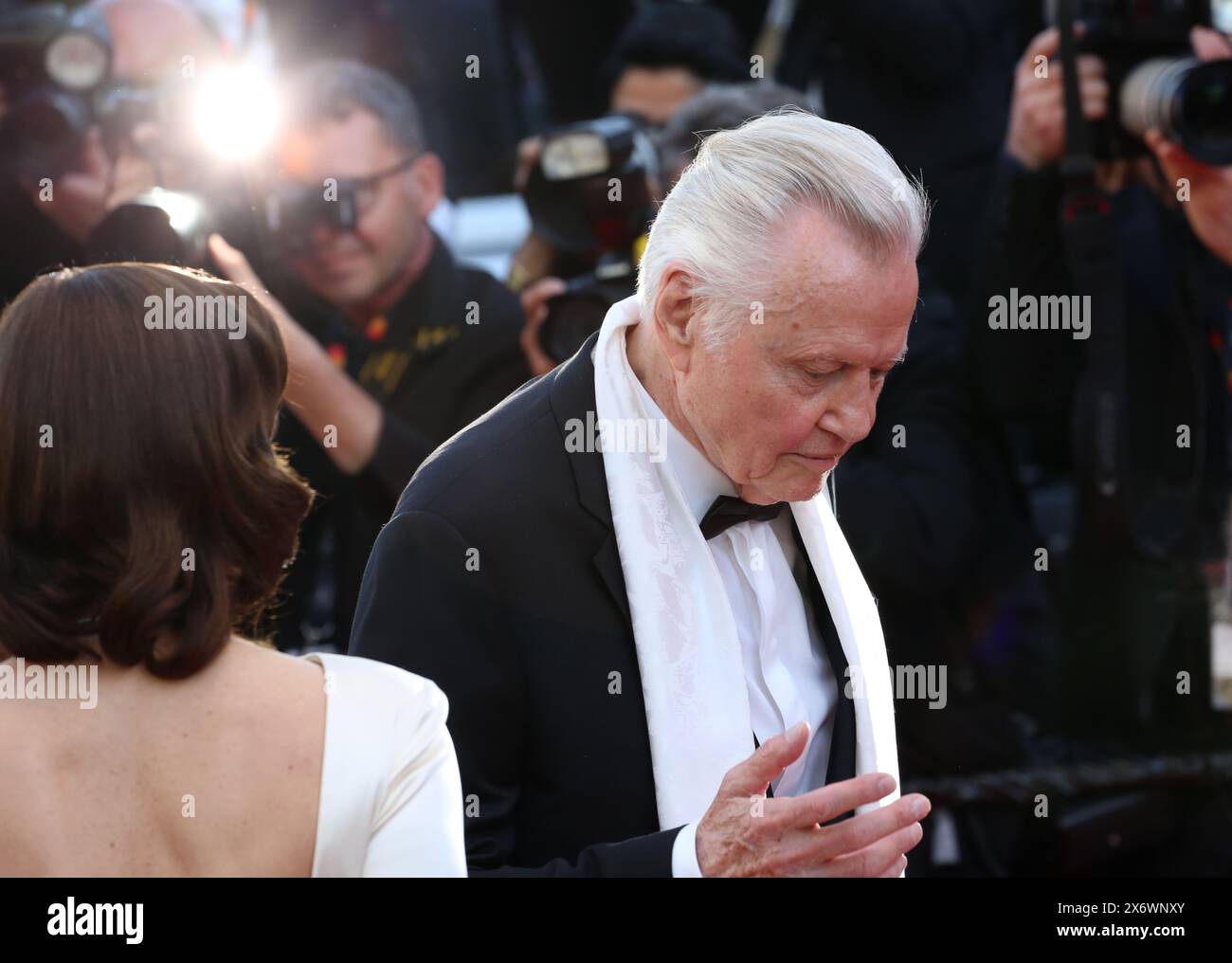Cannes, France, 16th May, 2024. Jon Voight arriving on the red carpet ...