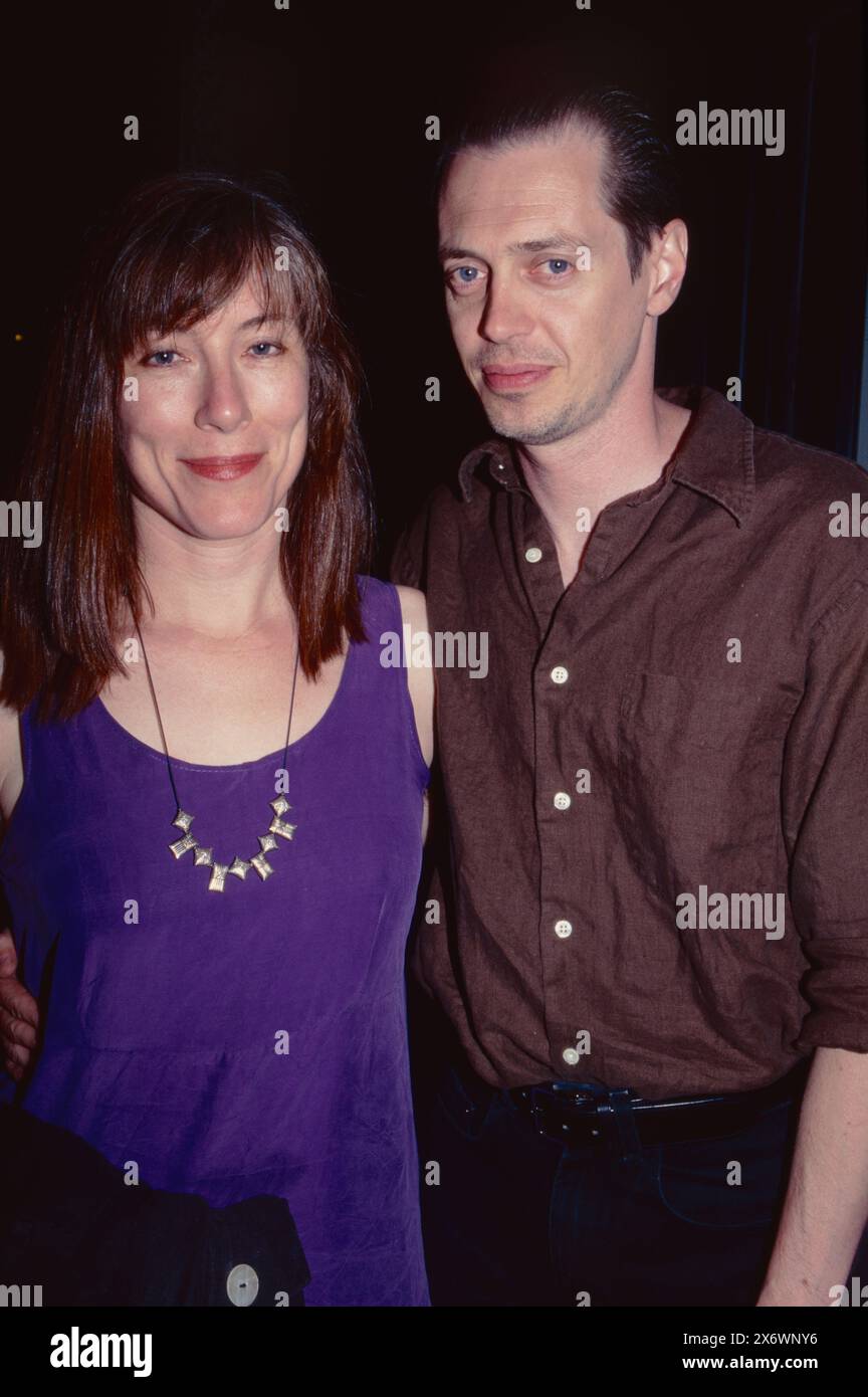 Steve Buscemi and wife Jo Andres in New York City on June 8, 1995 ...
