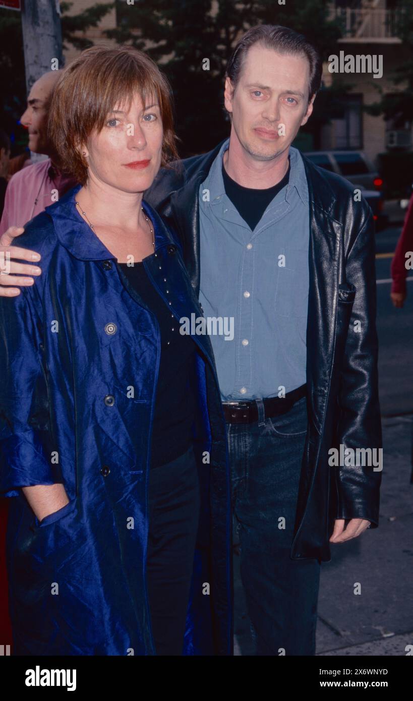 Steve Buscemi and wife Jo Andres attends the premiere of HBO's "OZ" at ...