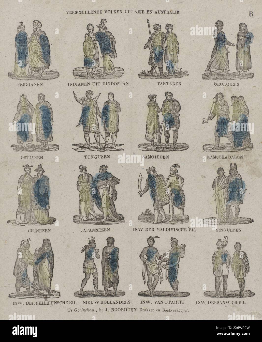 Various peoples from Asia and Australia (title on object), Sheet with ...