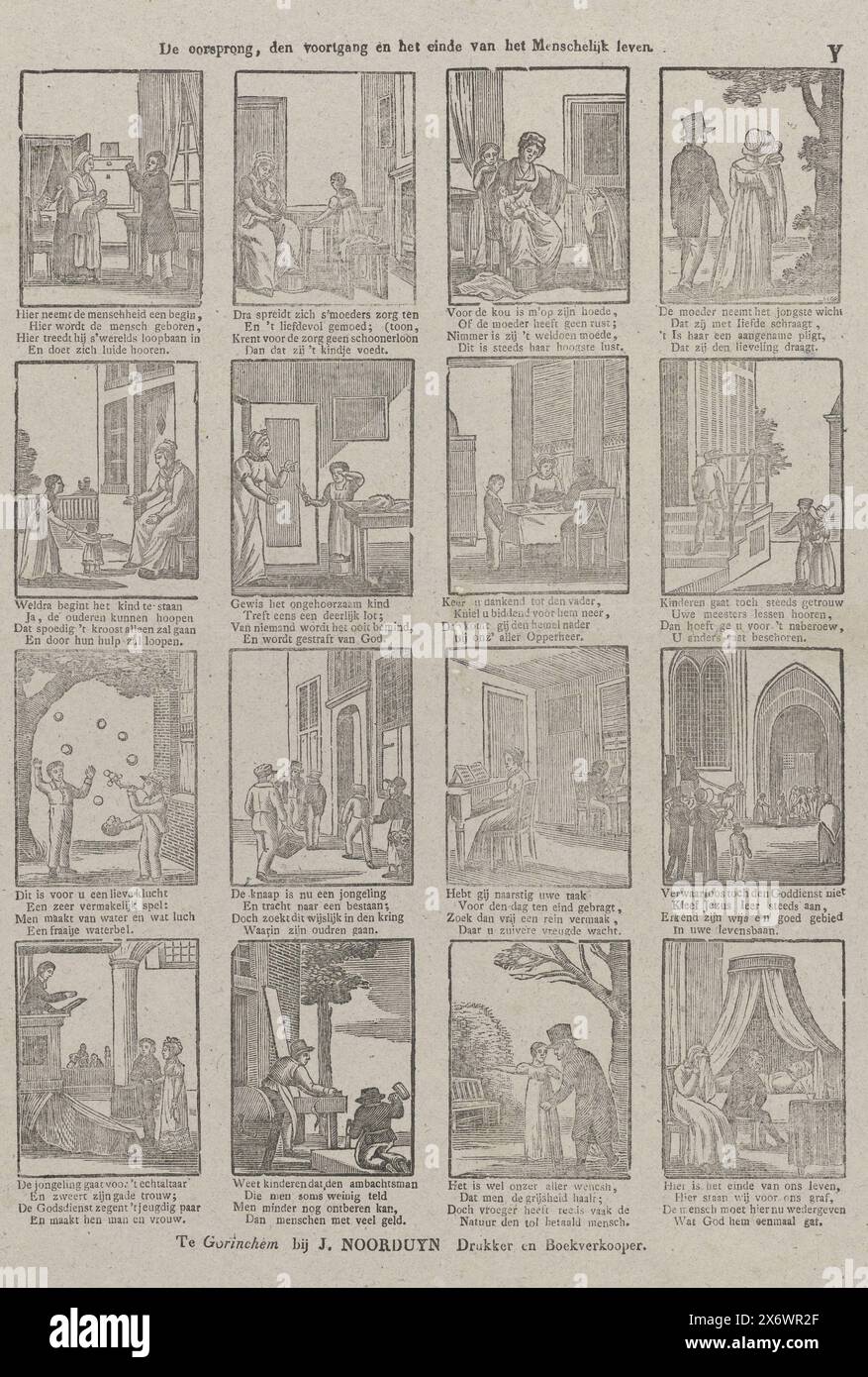 The origin, progress and end of human life (title on object), Sheet ...