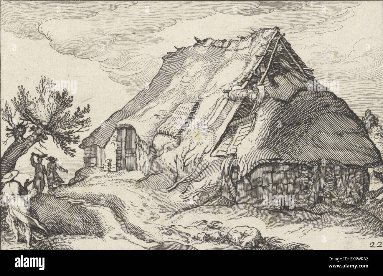 Collapsed thatched roof hi-res stock photography and images - Alamy