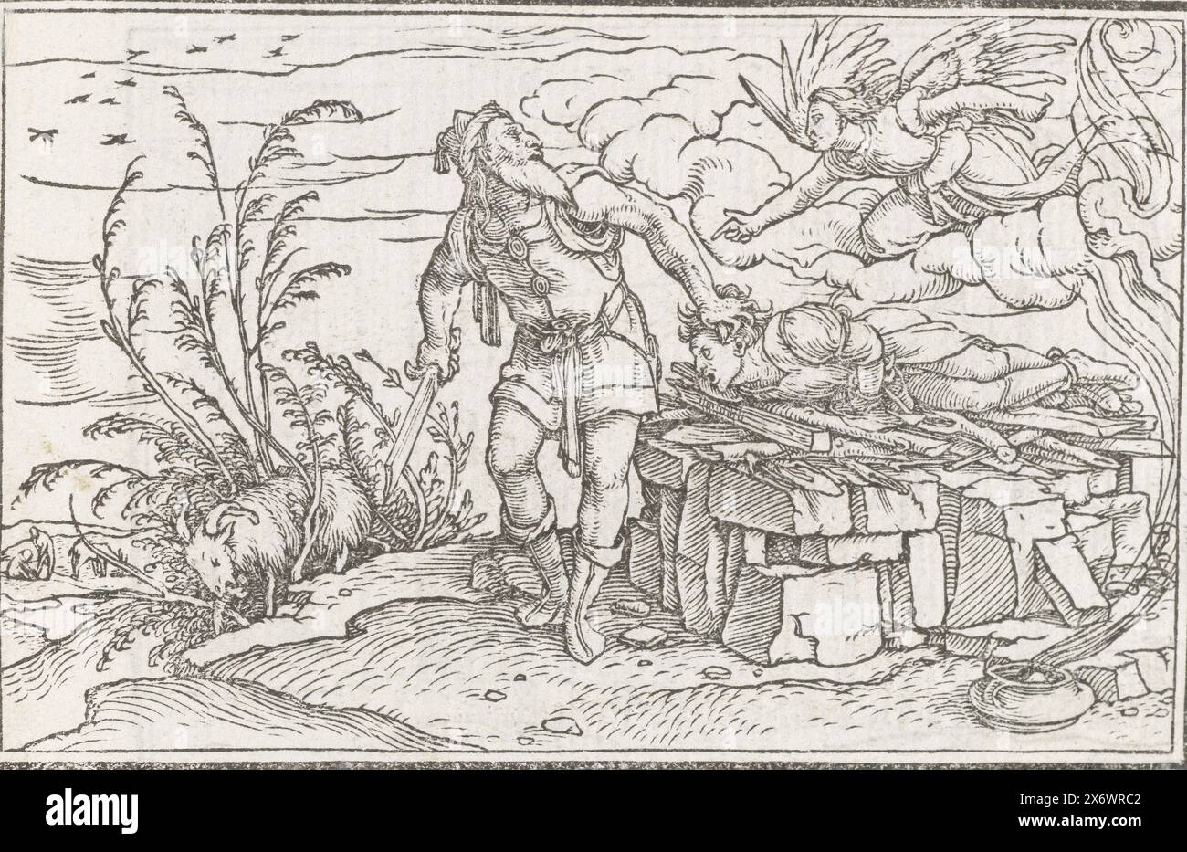 Abraham sacrifices his son Isaac, Isaac is tied to an altar and Abraham ... Abraham sacrifices his son Isaac, Isaac is tied to an altar and Abraham ...