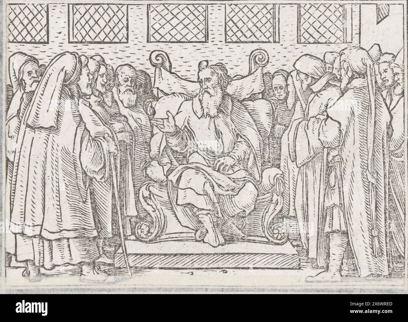 Old men united around a throne with progenitor, Old men united around a ...