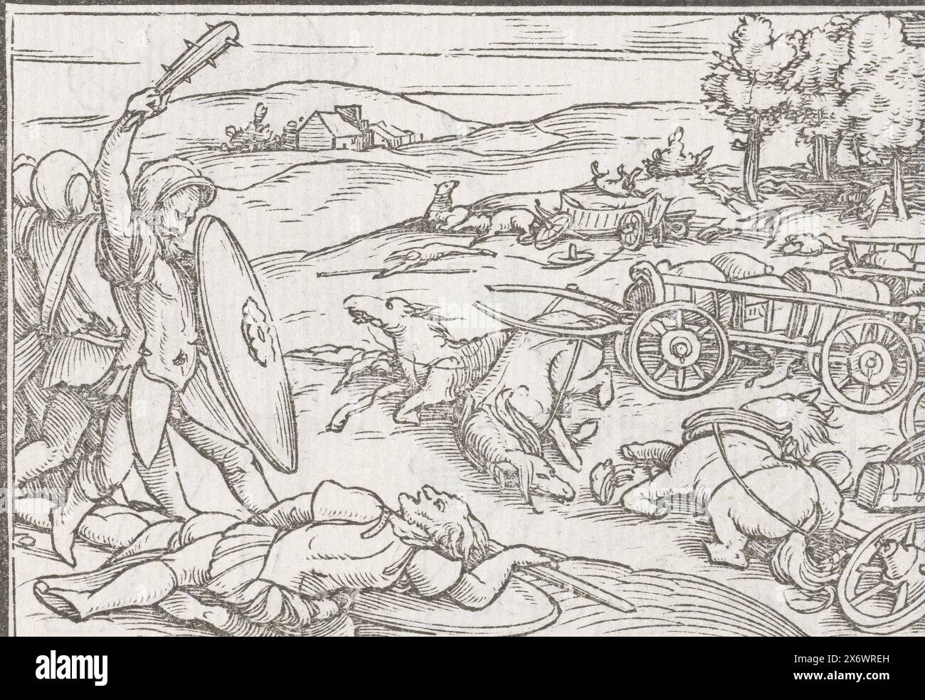 David's army destroys the chariots and foot soldiers of King Hadadezer ...