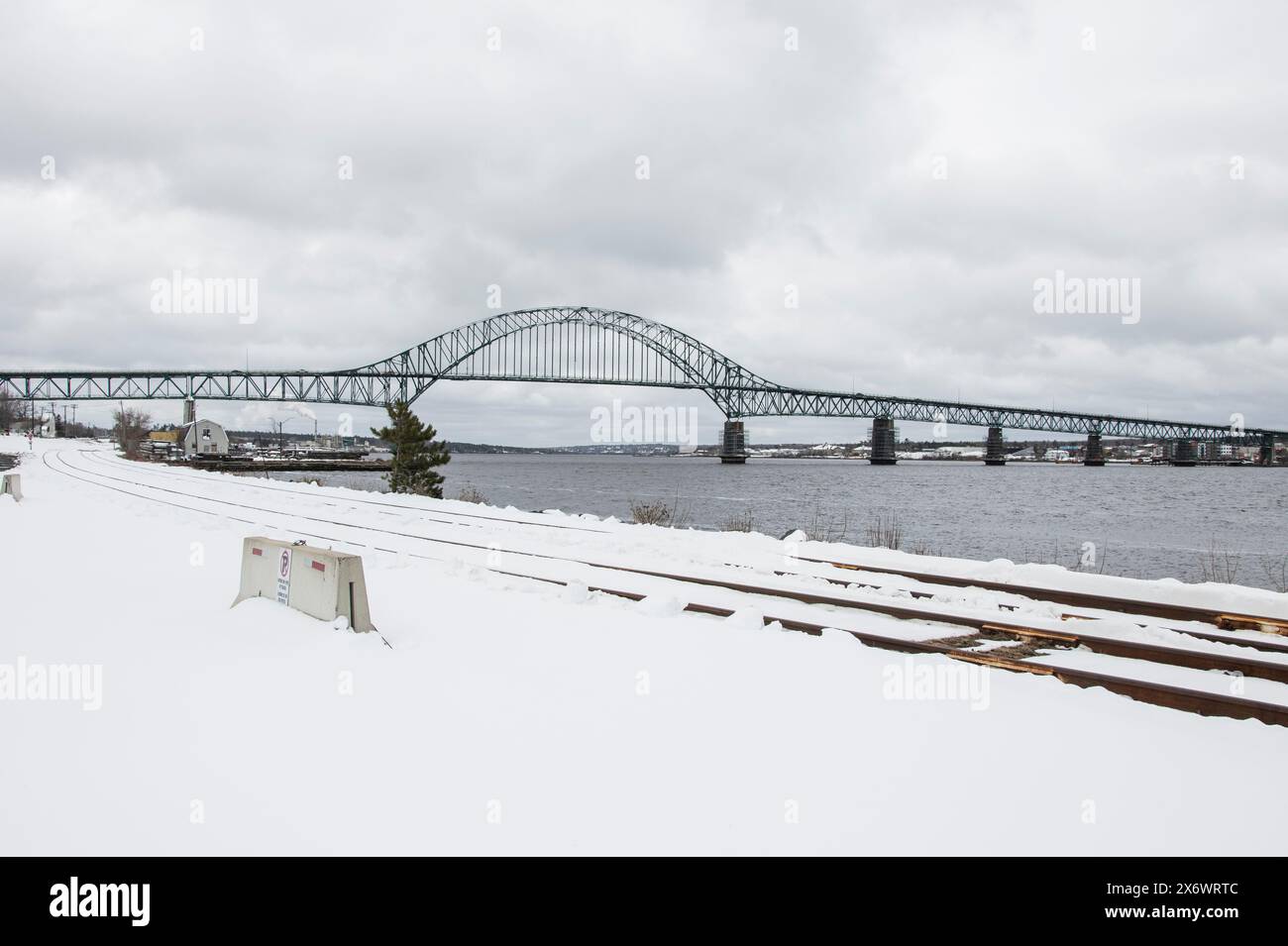 Centennial Bridge over the Miramichi River in New Brunswick, Canada ...