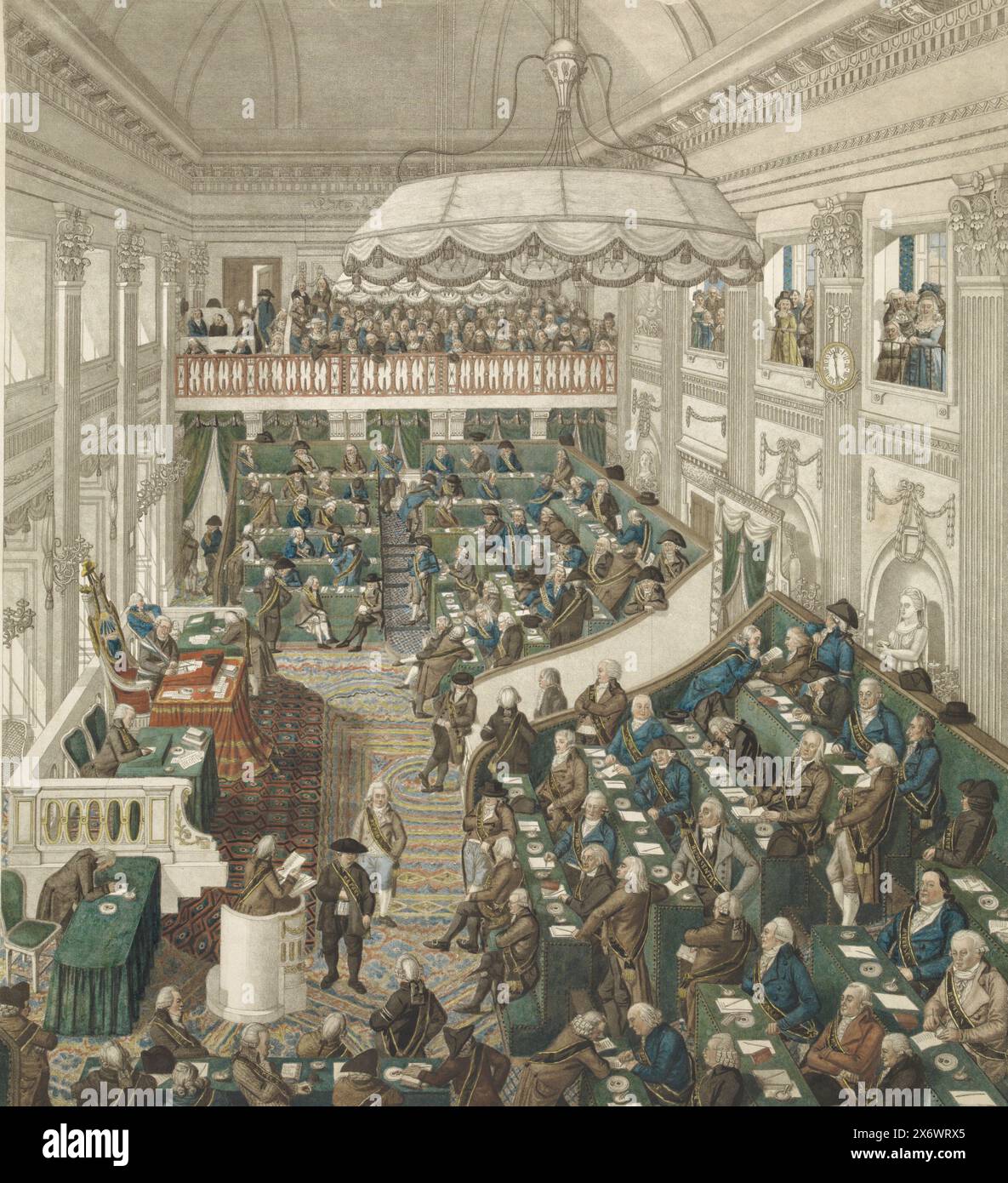 First National Assembly in The Hague, 1796, Accurate depiction of the ...