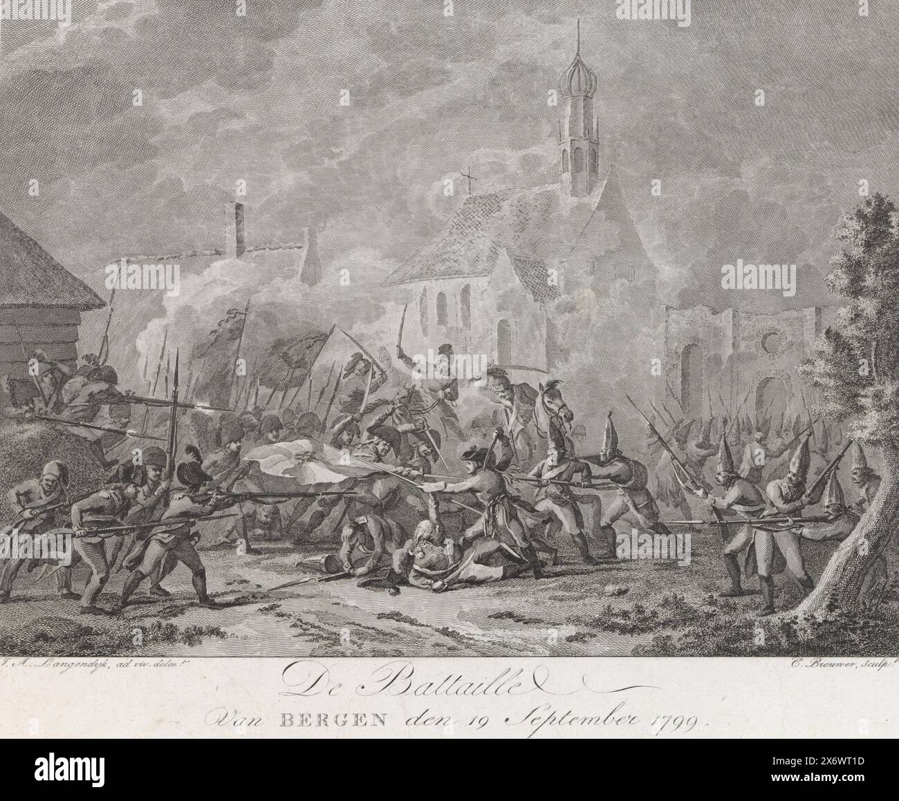 Battle of Mons, 1799, The Bataille of Bergen on September 19, 1799 ...