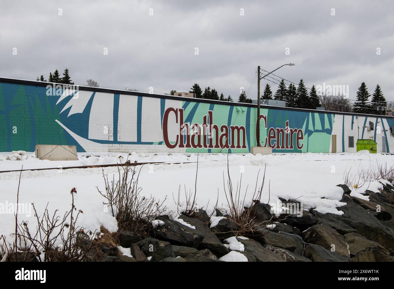 Chatham Centre mural on Atlantic Superstore building in Miramichi, New ...