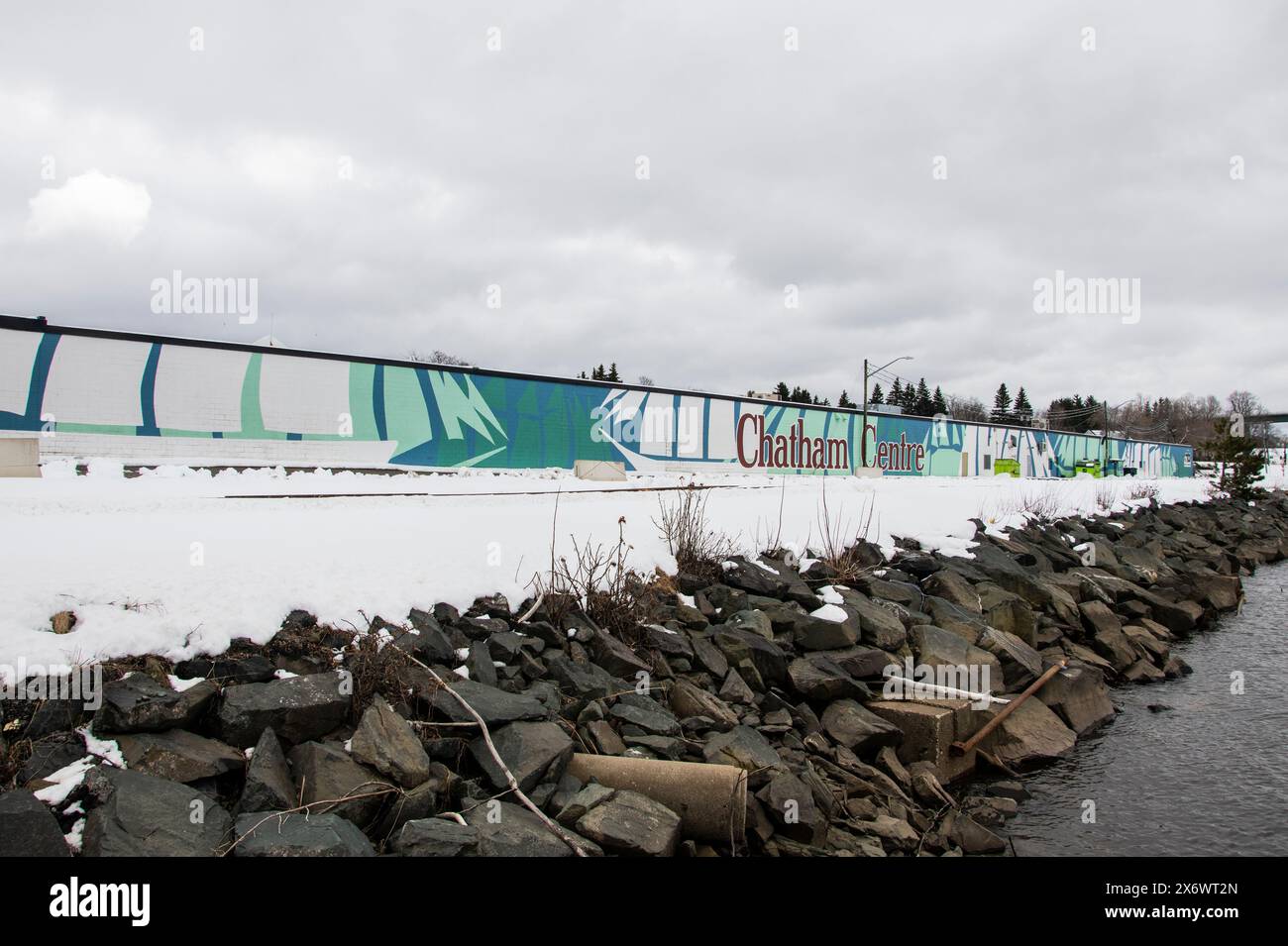 Chatham Centre mural on Atlantic Superstore building in Miramichi, New ...