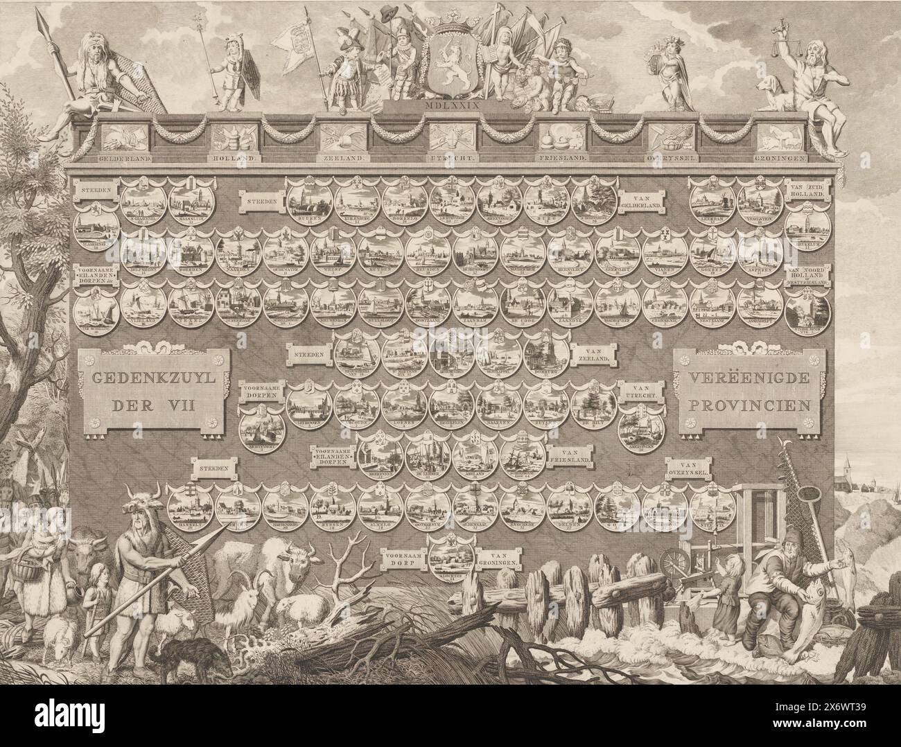 Memorial column for the Seven United Provinces, 1796, Gedenkzuyl der ...