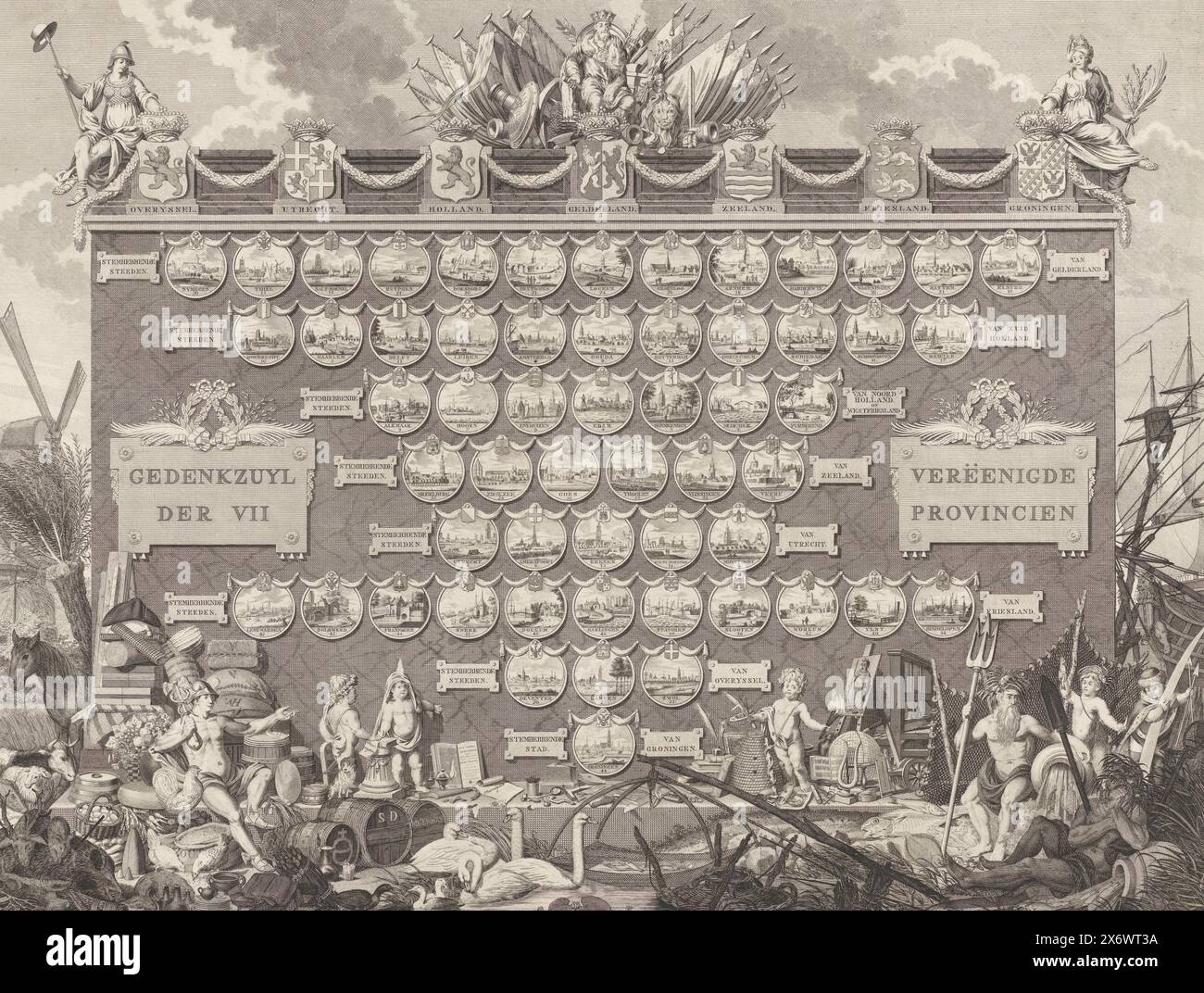 Memorial column for the Seven United Provinces, 1793, Gedenkzuyl der ...