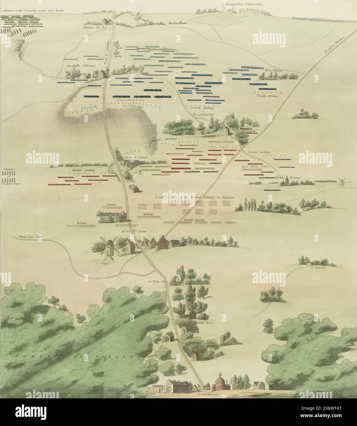 Battle of waterloo map hi-res stock photography and images - Alamy