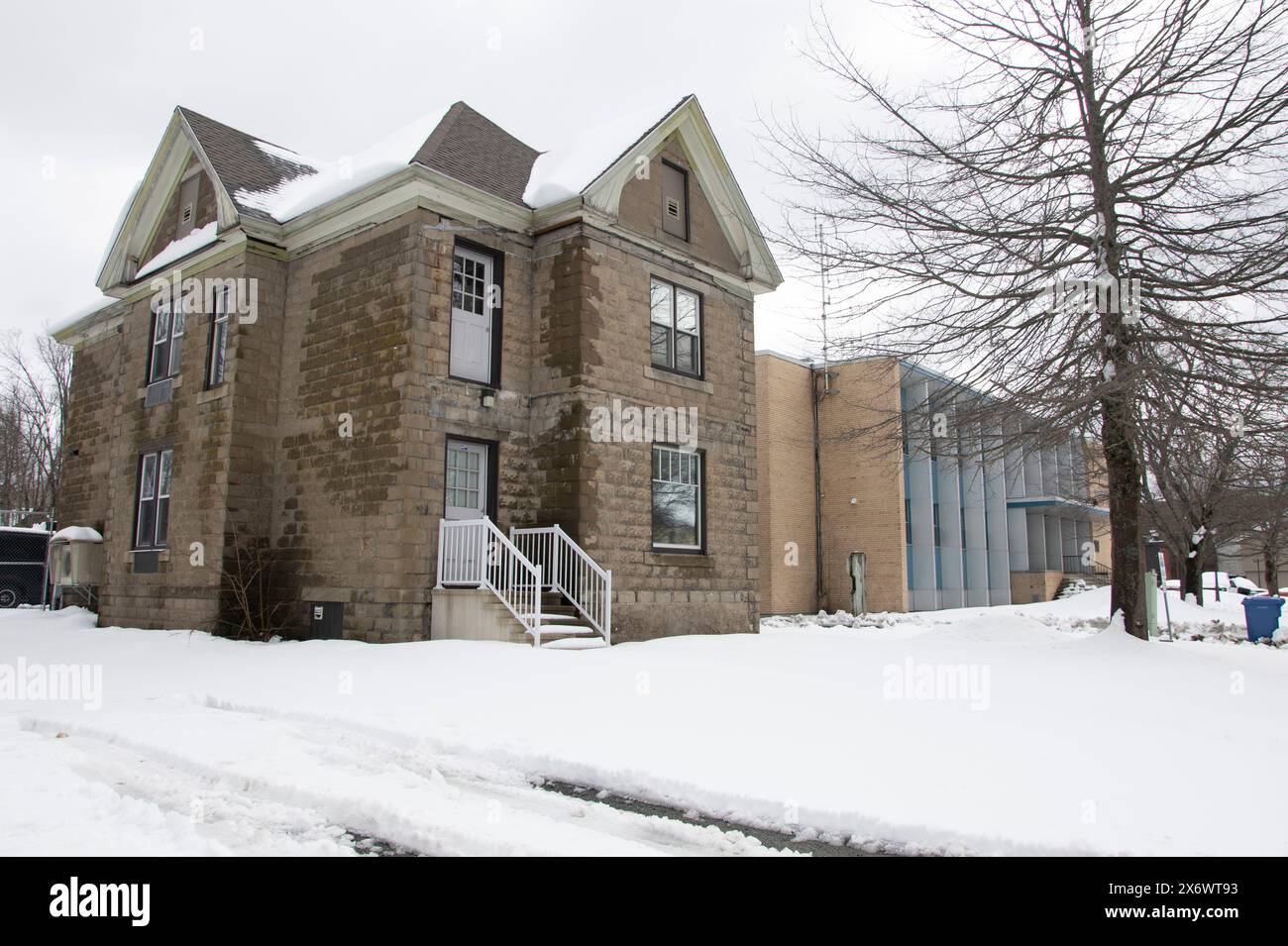 Heritage building beside the Miramichi police station in New Brunswick ...